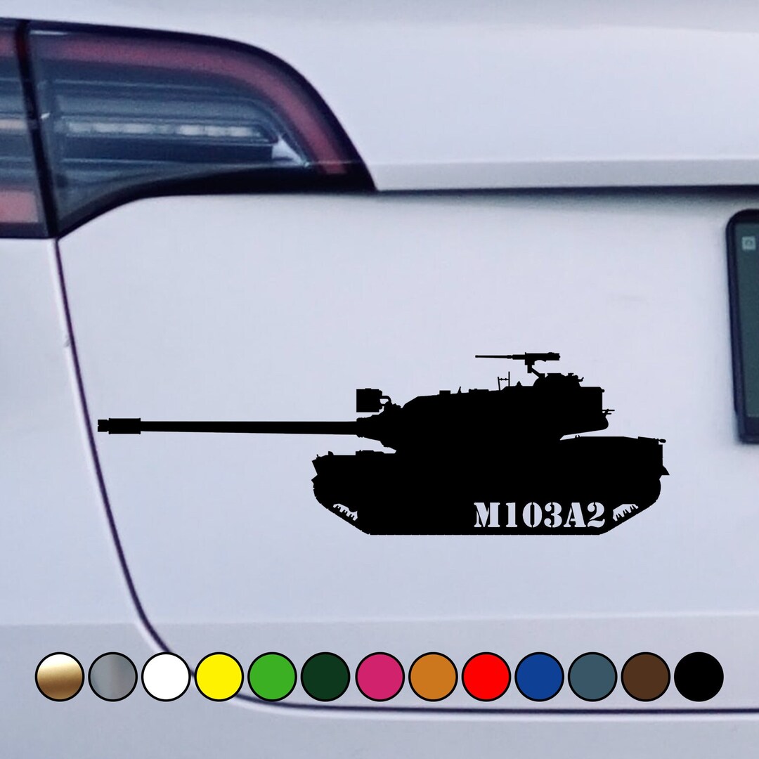 Military Chrysler M103A2 Heavy Tank Tank Logo Sticker - Perfect Cut ...