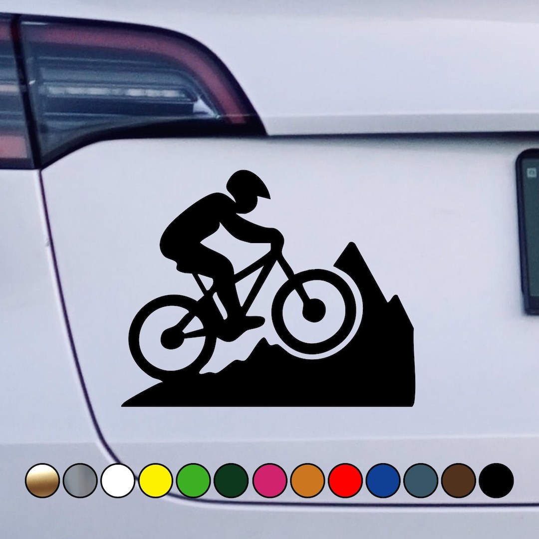 Mountain Trail Rider Sticker - MTB - Bike - Bicycle - Perfect Cut Color ...