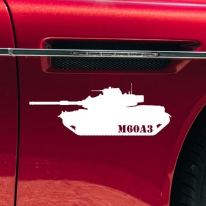 Military M60A3 PATTON Tank Logo Sticker - Perfect Cut Color Decal Vinyl ...