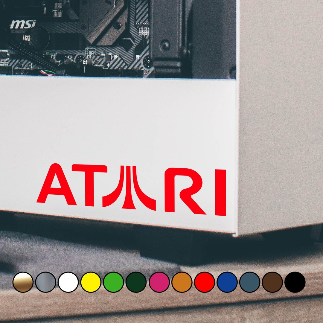 RETRO GAMING Atari Logo Sticker - Perfect Cut Color Decal Vinyl Decal ...