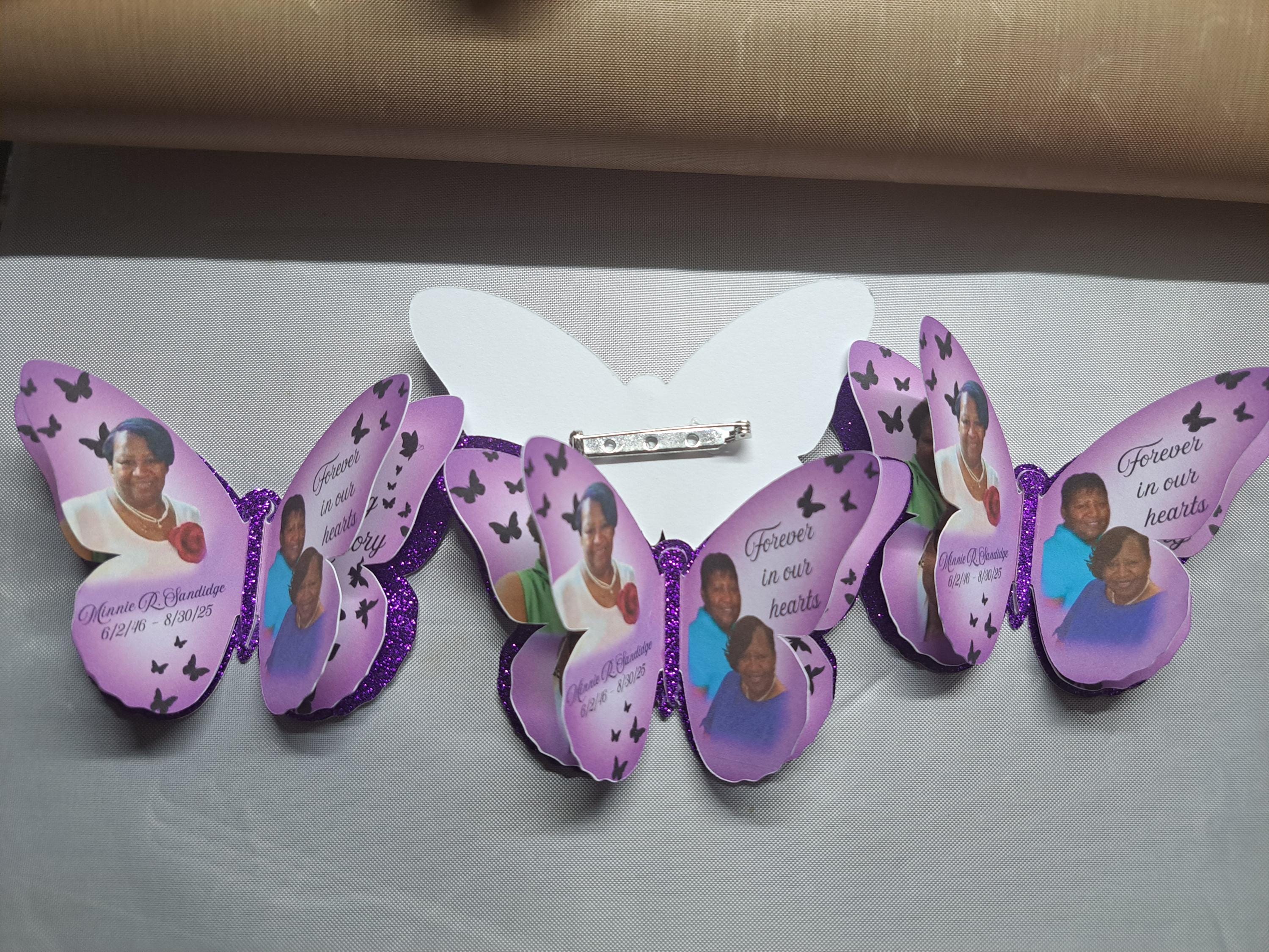 3D Memorial Butterfly Pin or Magnet – Remembrance Keepsake, Sympathy ...