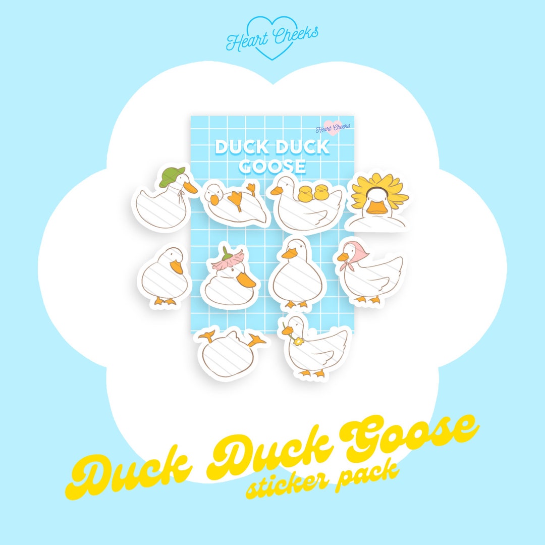 DUCK DUCK GOOSE Sticker Pack Original Art by Heart Cheeks - Etsy