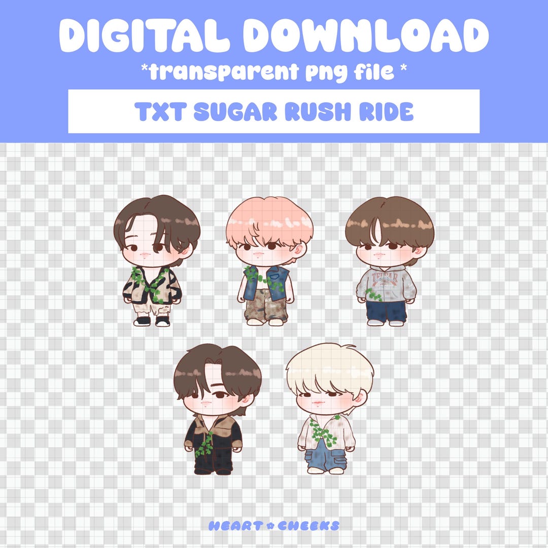 TXT Tomorrow X Together Sugar Rush Ride Digital Sticker: Kpop(png ...