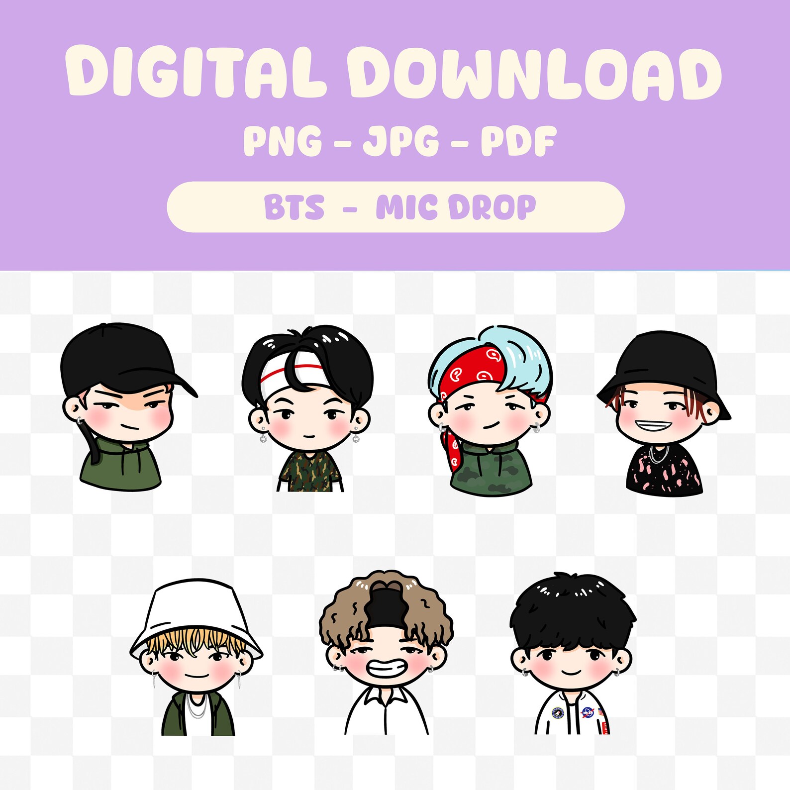 BTS MIC DROP Digital Sticker | Downloadable Sticker | Printable Sticker ...