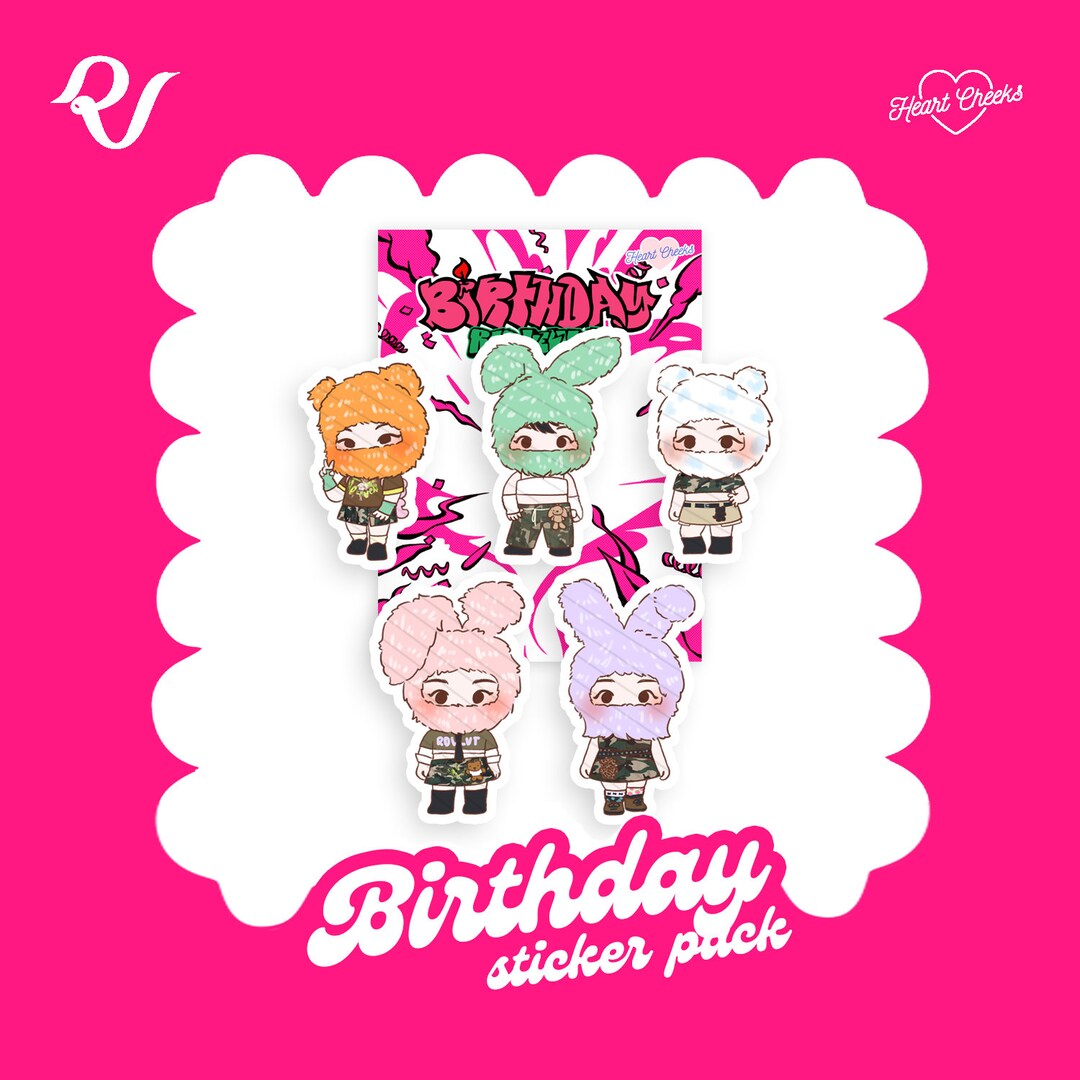 Red Velvet BIRTHDAY Sticker Pack by Heart Cheeks Studios - Etsy