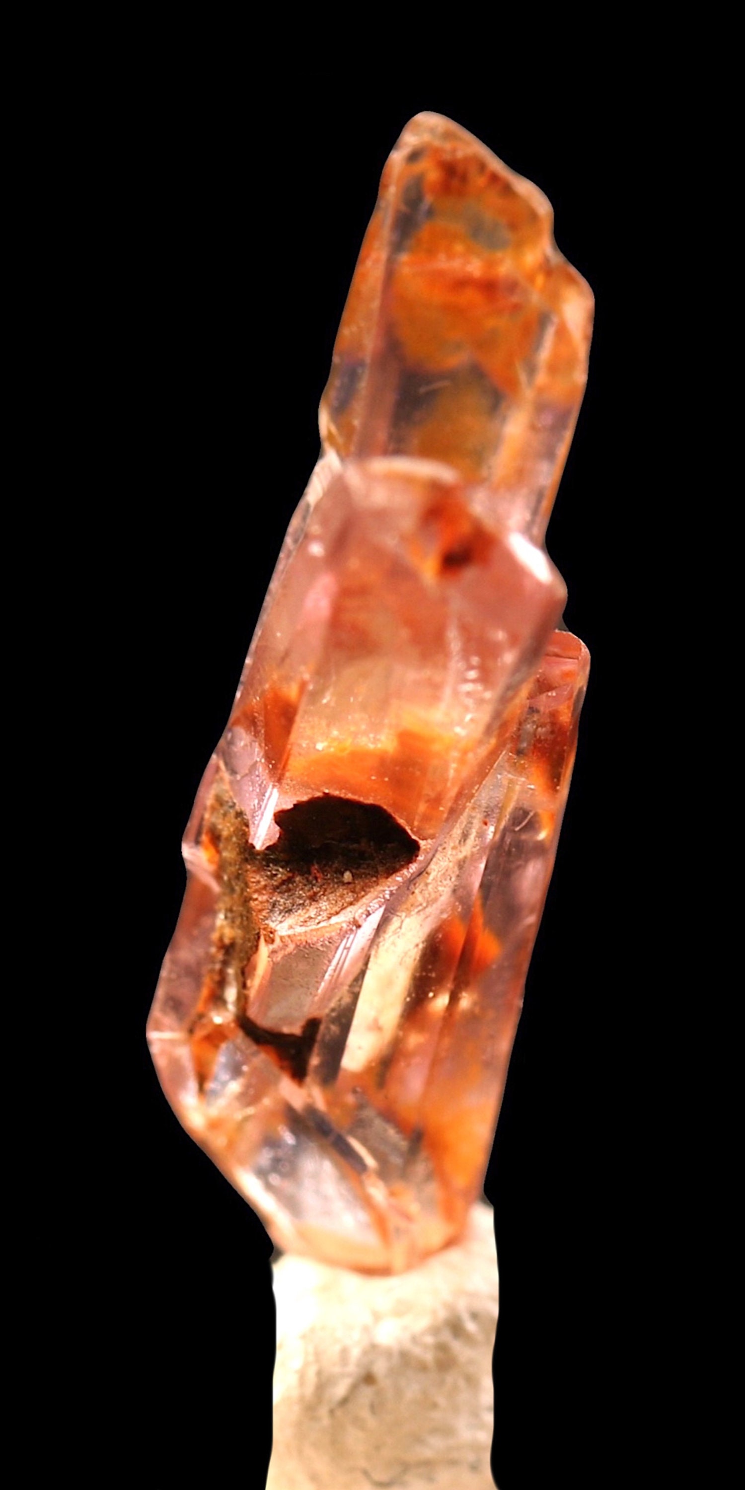 Rare Gemstone, V-shaped Diaspore Crystal, Red Orange Diaspore, Diaspore ...
