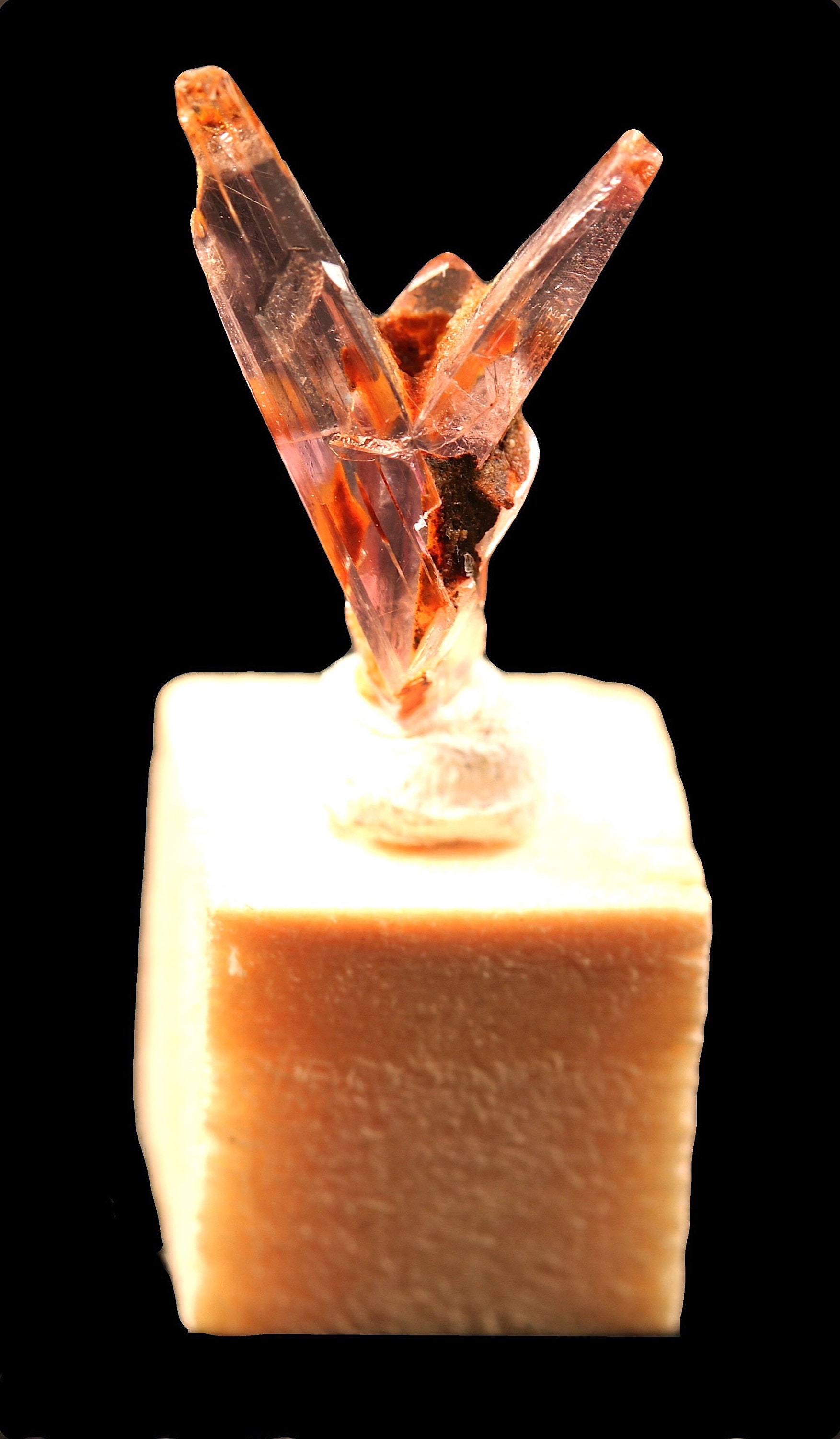 Rare Gemstone, V-shaped Diaspore Crystal, Red Orange Diaspore, Diaspore ...