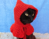 Little Red Riding Hood Cat Costume Halloween Pet Costume Cat - Etsy