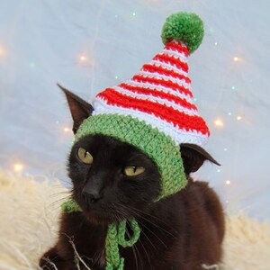 Elf Hat for Cat, Christmas Pet Costume, Christmas Kitten Outfit, Elf ...