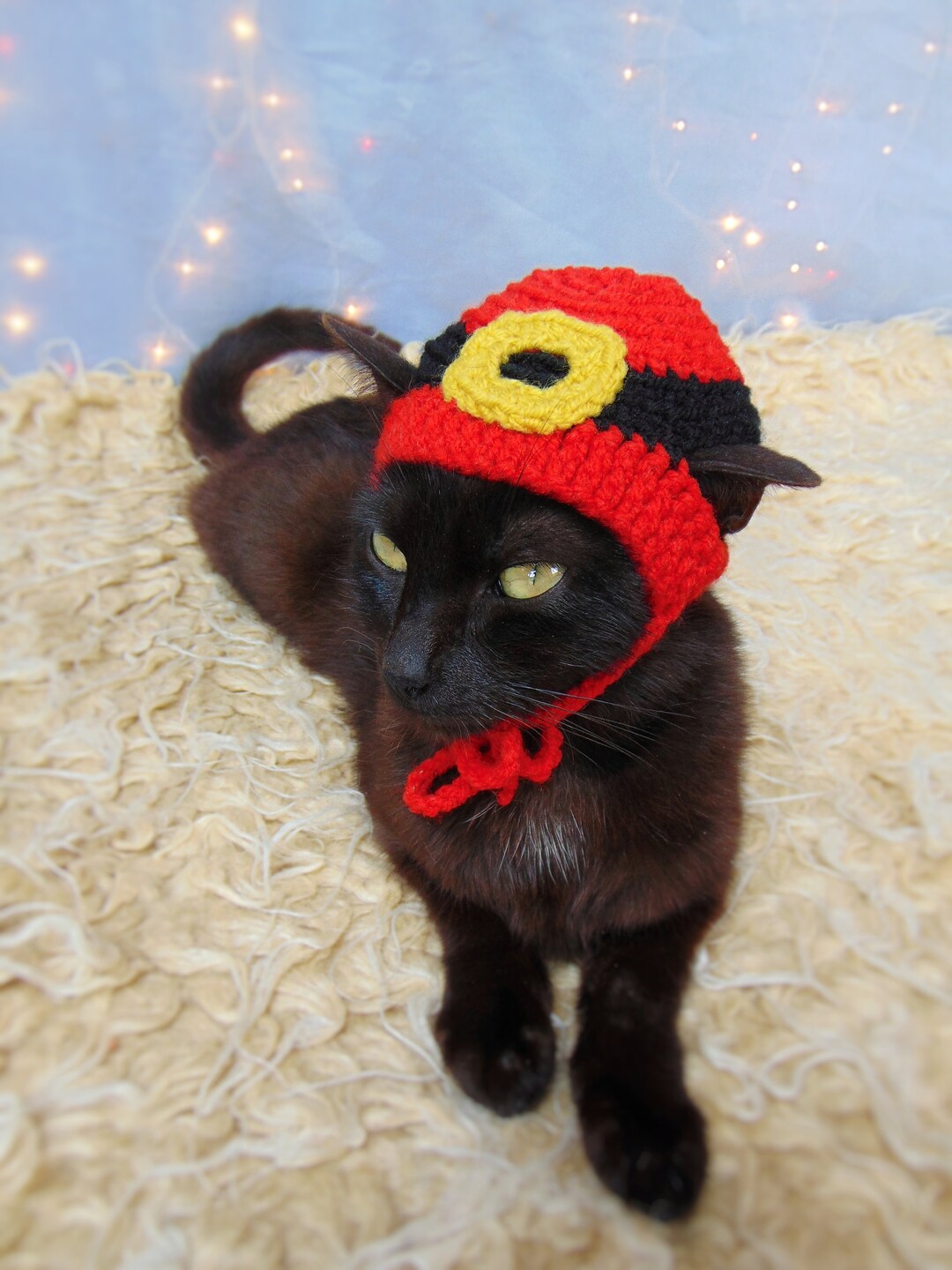 Christmas Hat for Cat, Santa Cat Hat, Christmas Pet Costume, Christmas ...