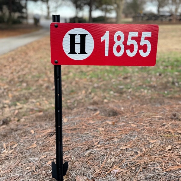 Red Reflective Address Sign - Etsy