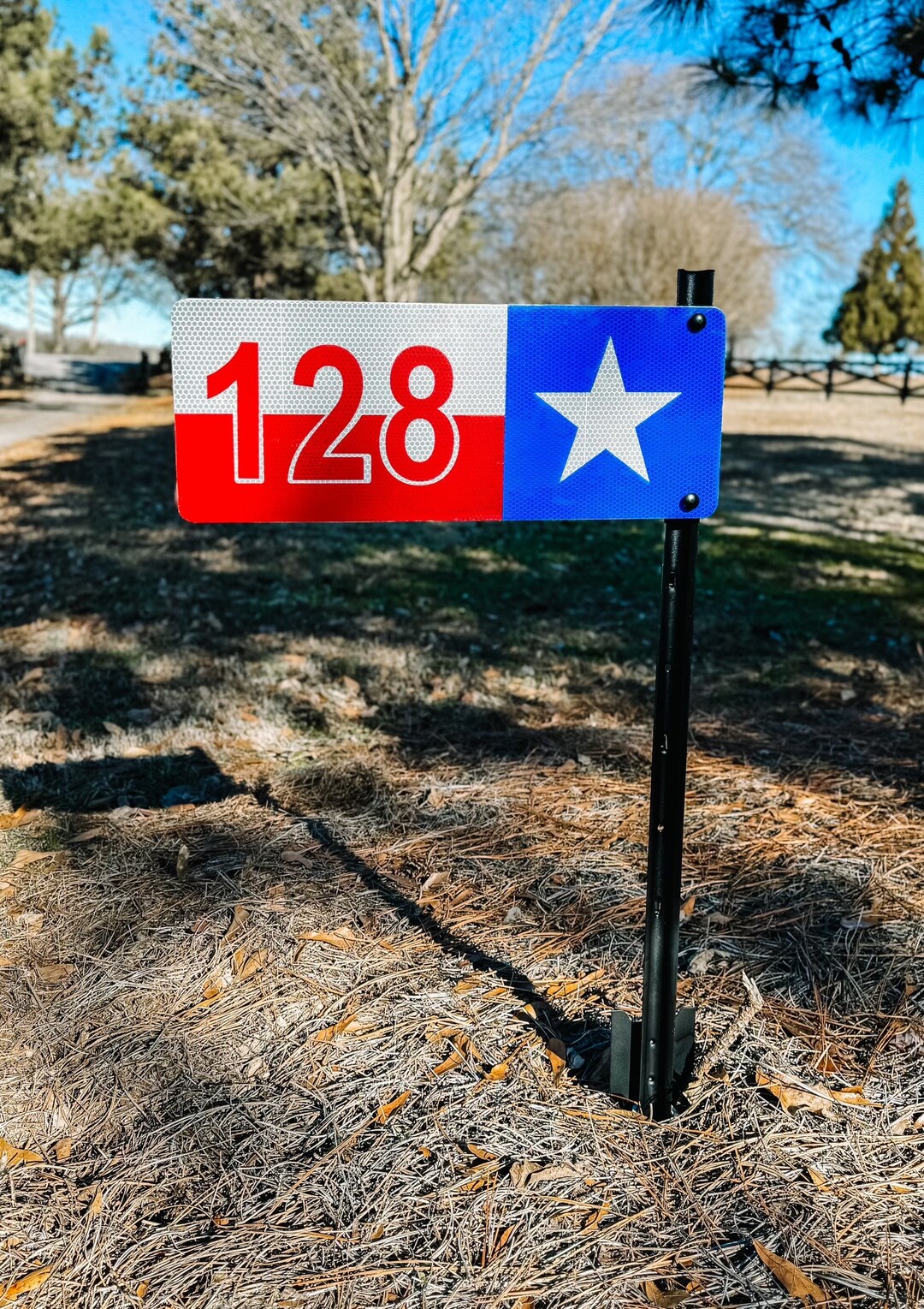 Texas Flag House Address Number Metal Outdoor Decor Personalized House ...