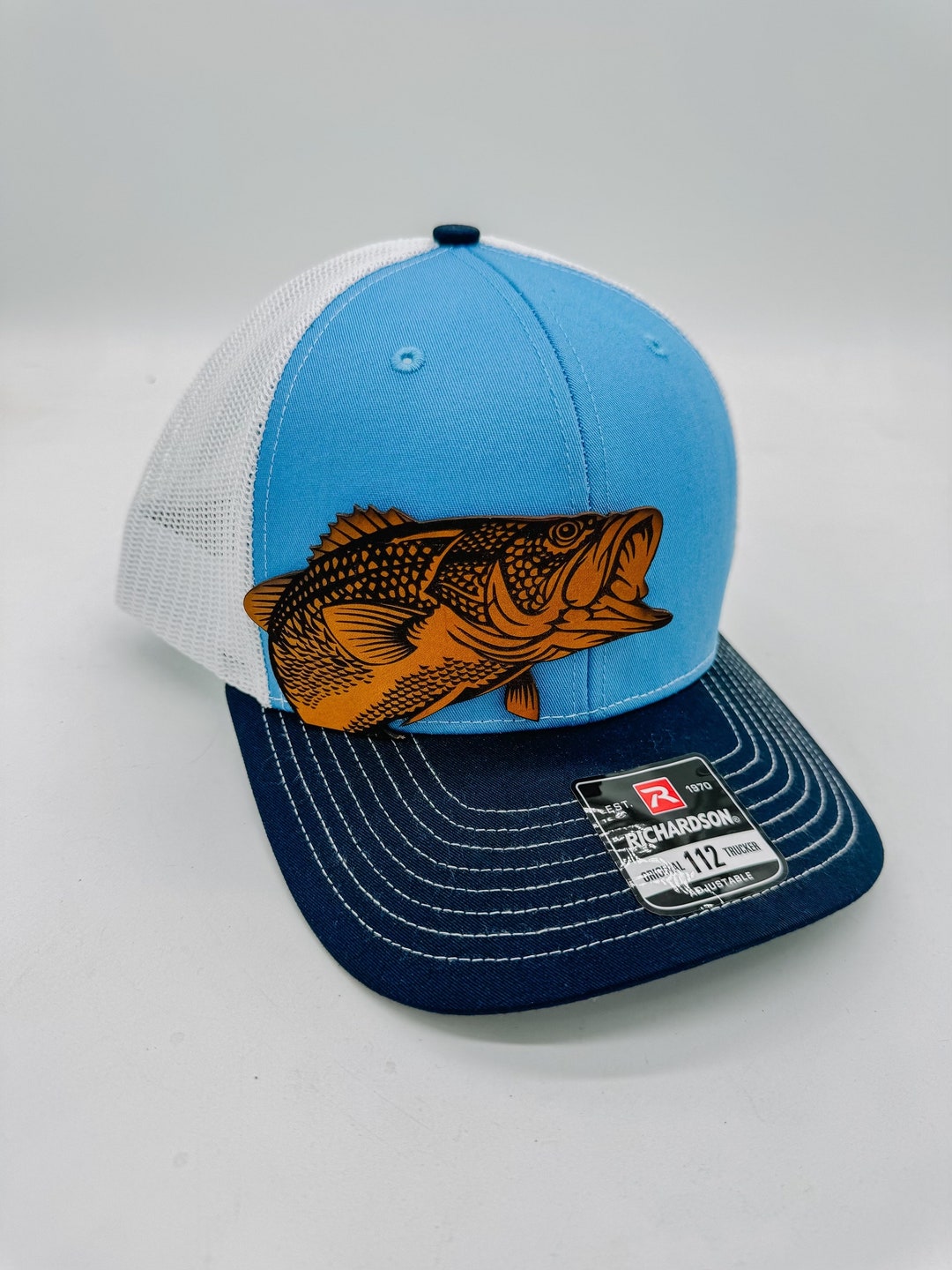 Fishing Hat Leather Patch Hat Anglers Gift Dad Hat - Etsy