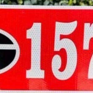 Address Sign Georgia Fan Reflective House Numbers Metal Outdoor Decor ...