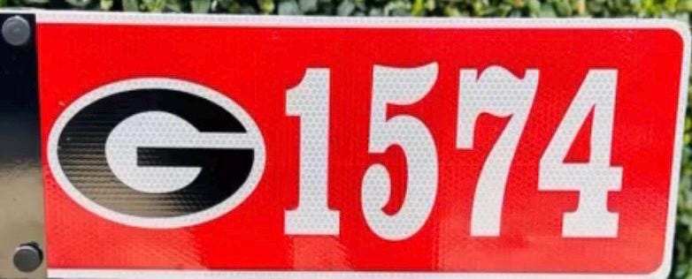 Georgia Fan Gift Gift for Him UGA Graduate Gift Metal Address Sign Dawg ...