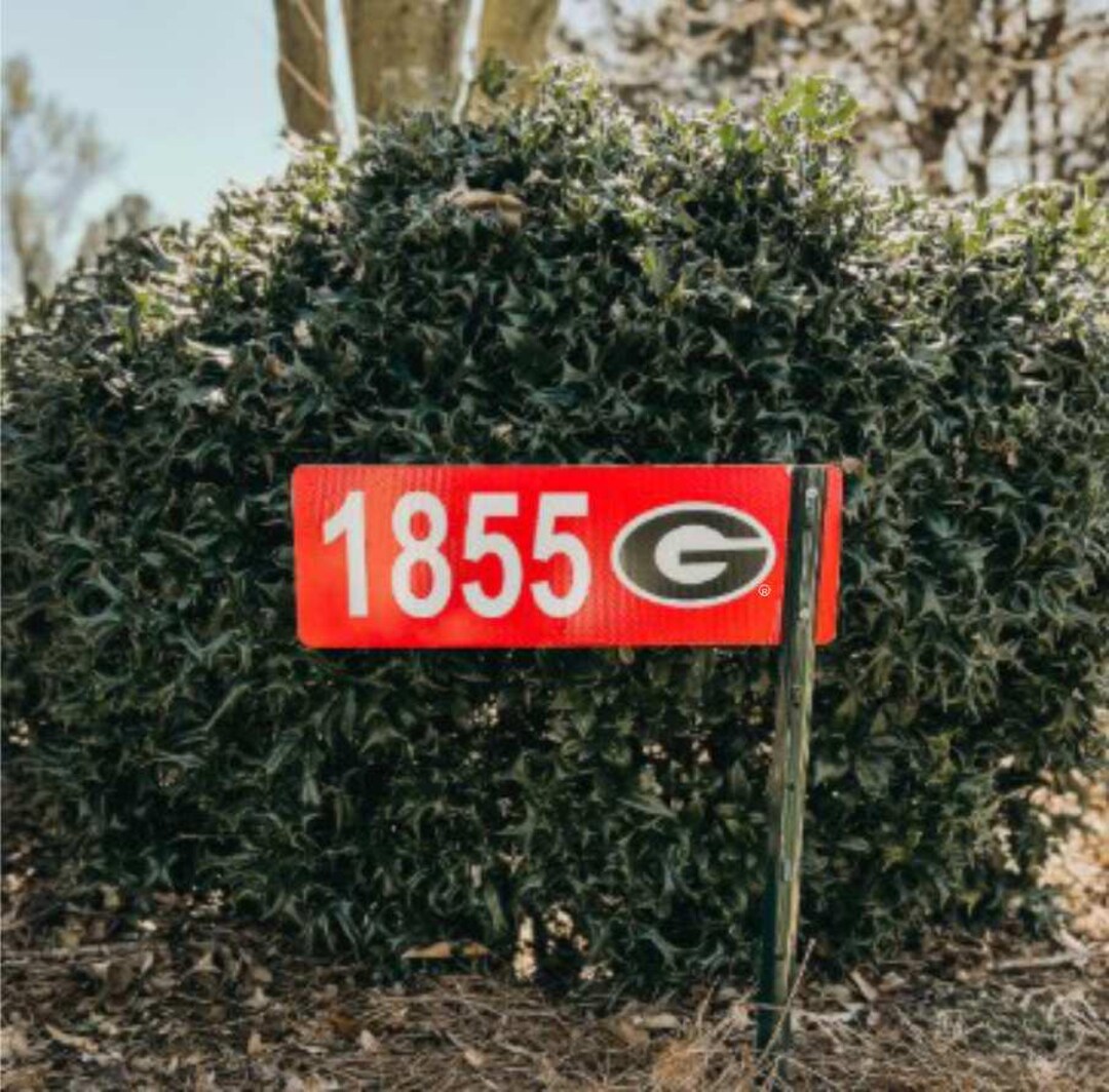 Georgia Metal Address Marker Sign Reflective Vinyl House Number Plaque ...