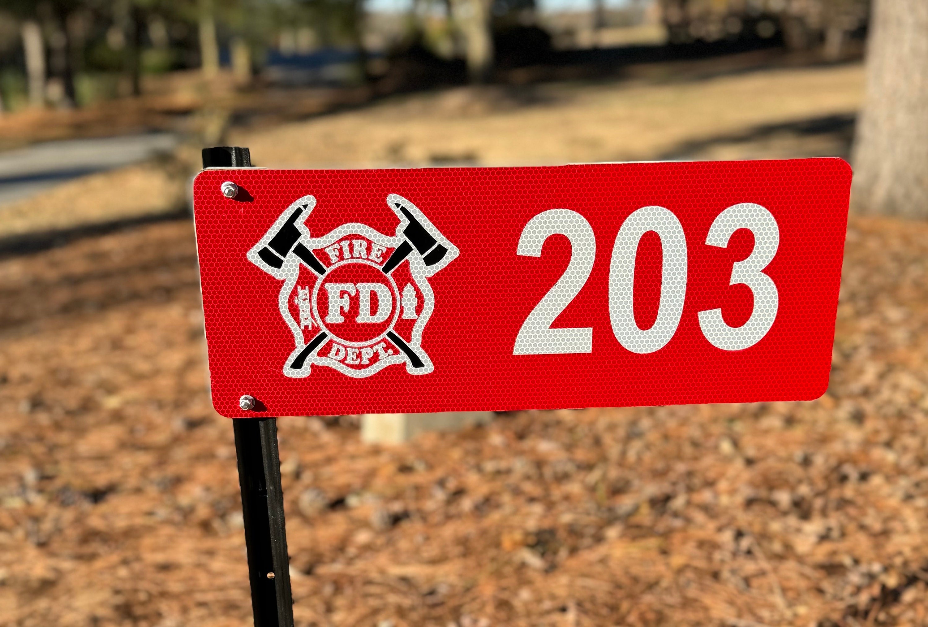 Fire Fighter Gift Reflective House Number Personalized Address Marker ...