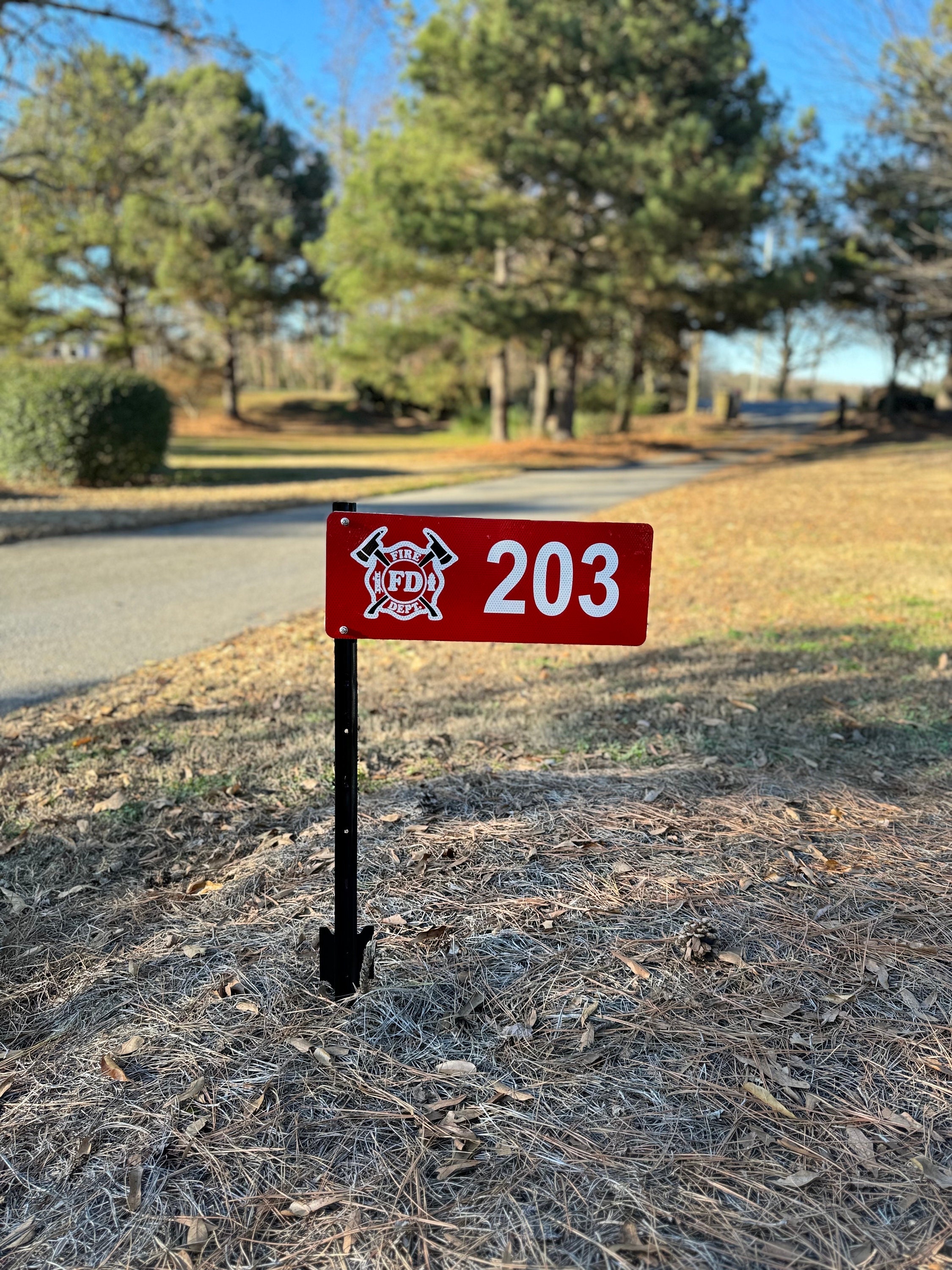 Fire Fighter Gift Reflective House Number Personalized Address Marker ...