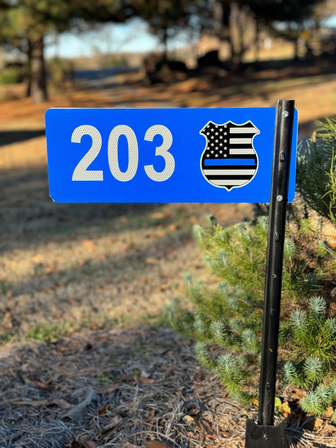 Police Officer Gift Reflective House Number Sign Police Officer ...