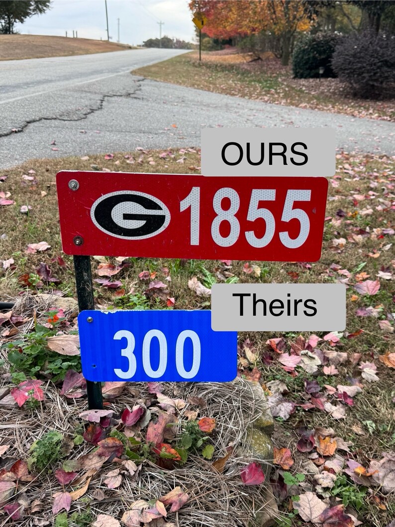 Georgia Fan Gift Gift for Him UGA Graduate Gift Metal Address Sign Dawg ...
