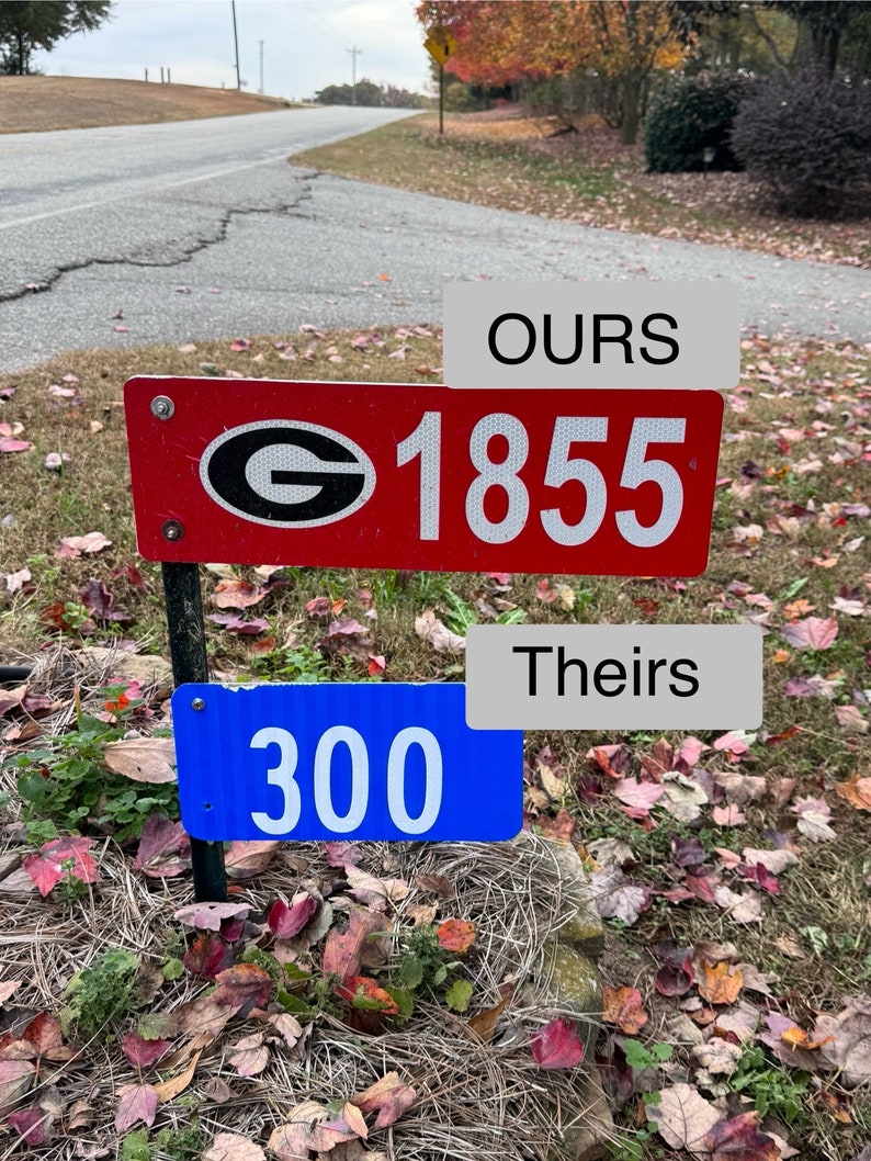 Georgia Metal Address Marker Sign Reflective Vinyl House Number Plaque ...