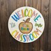 Teacher Door Hanger Wooden Classroom Decor Teacher Gift Round Name Sign ...