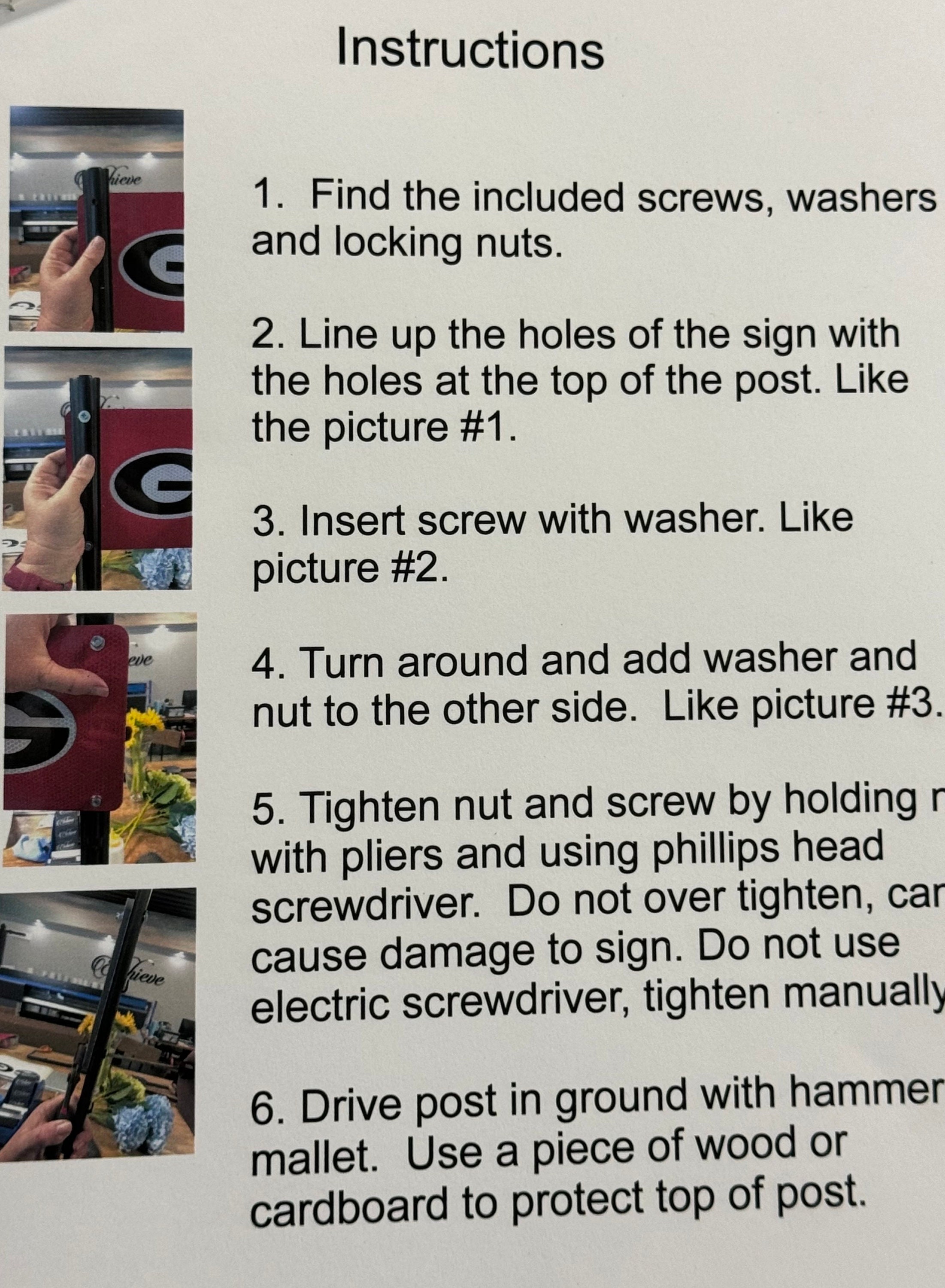 Georgia Metal Address Marker Sign Reflective Vinyl House Number Plaque ...