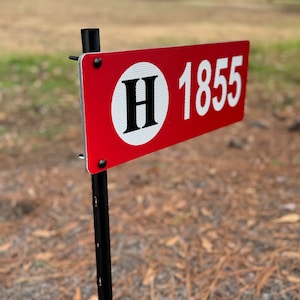 Address House Number Sign Custom Reflective House Number Metal Outdoor ...