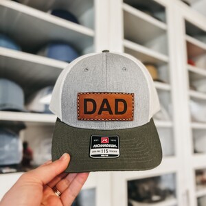 Dad Gift New Dad Hat Leather Patch Hat Genuine Leather Hat Patch ...