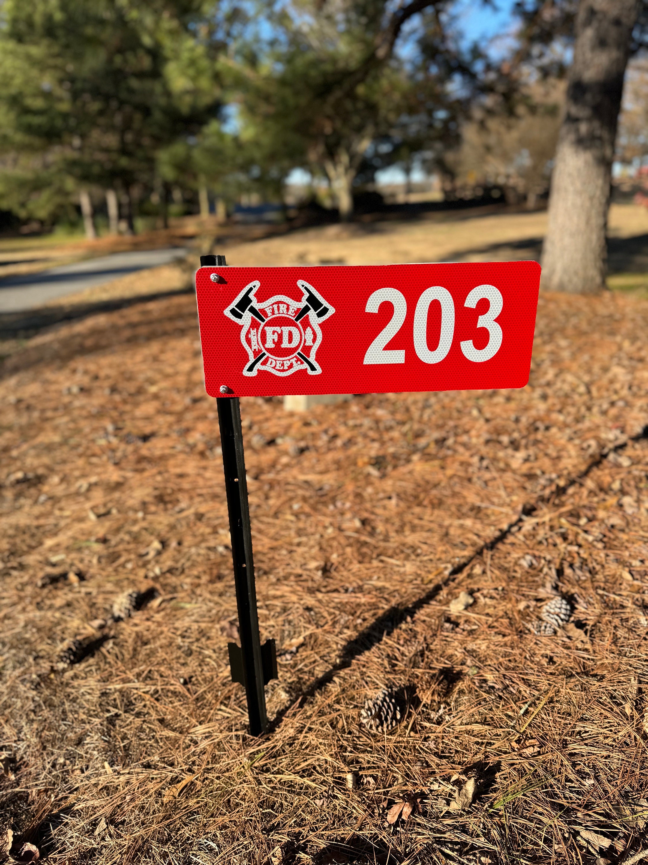 Fire Fighter Gift Reflective House Number Personalized Address Marker ...