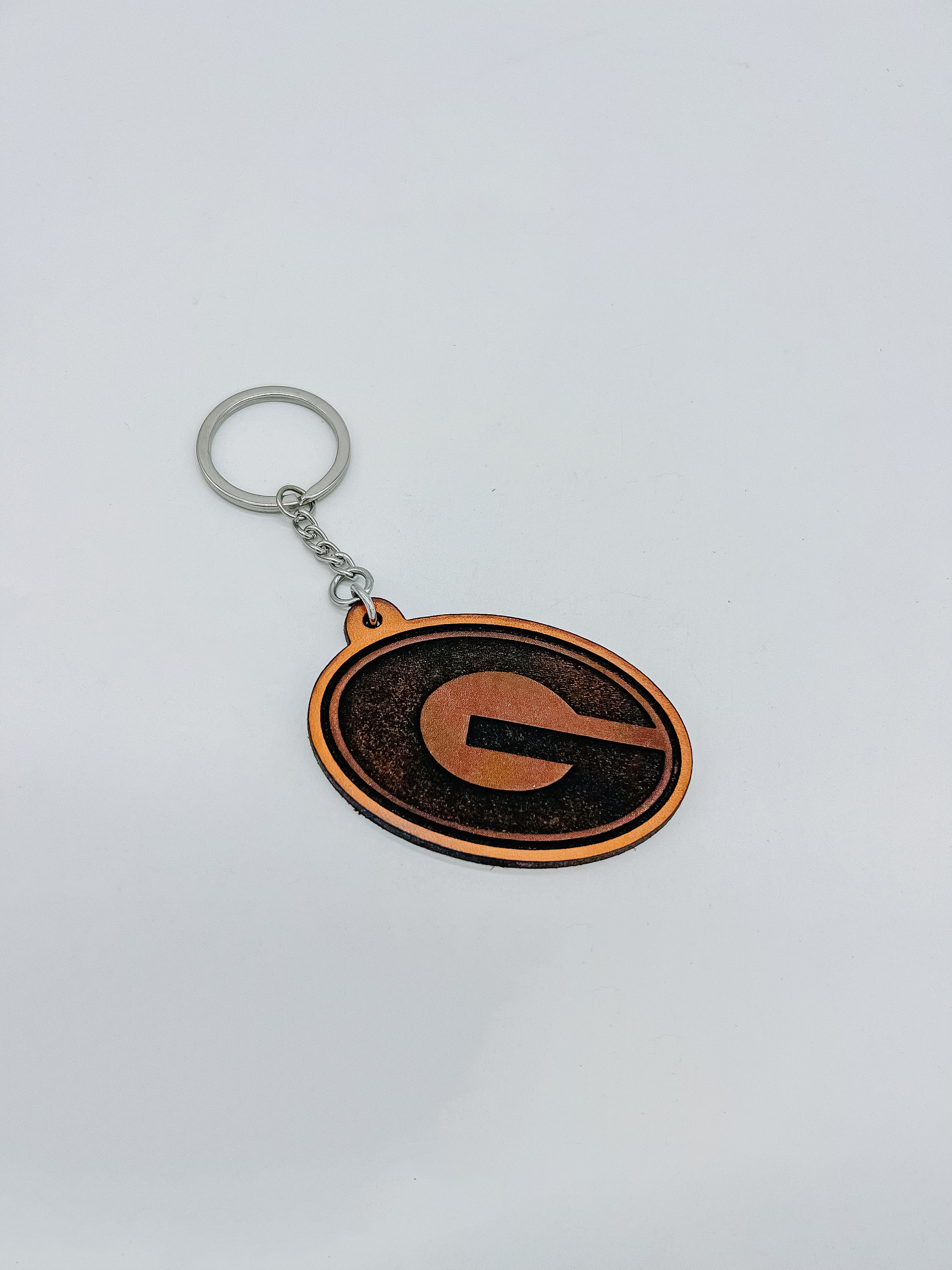 Georgia Bulldogs g Icon Leather Keychain High Quality, Laser-cut Design ...
