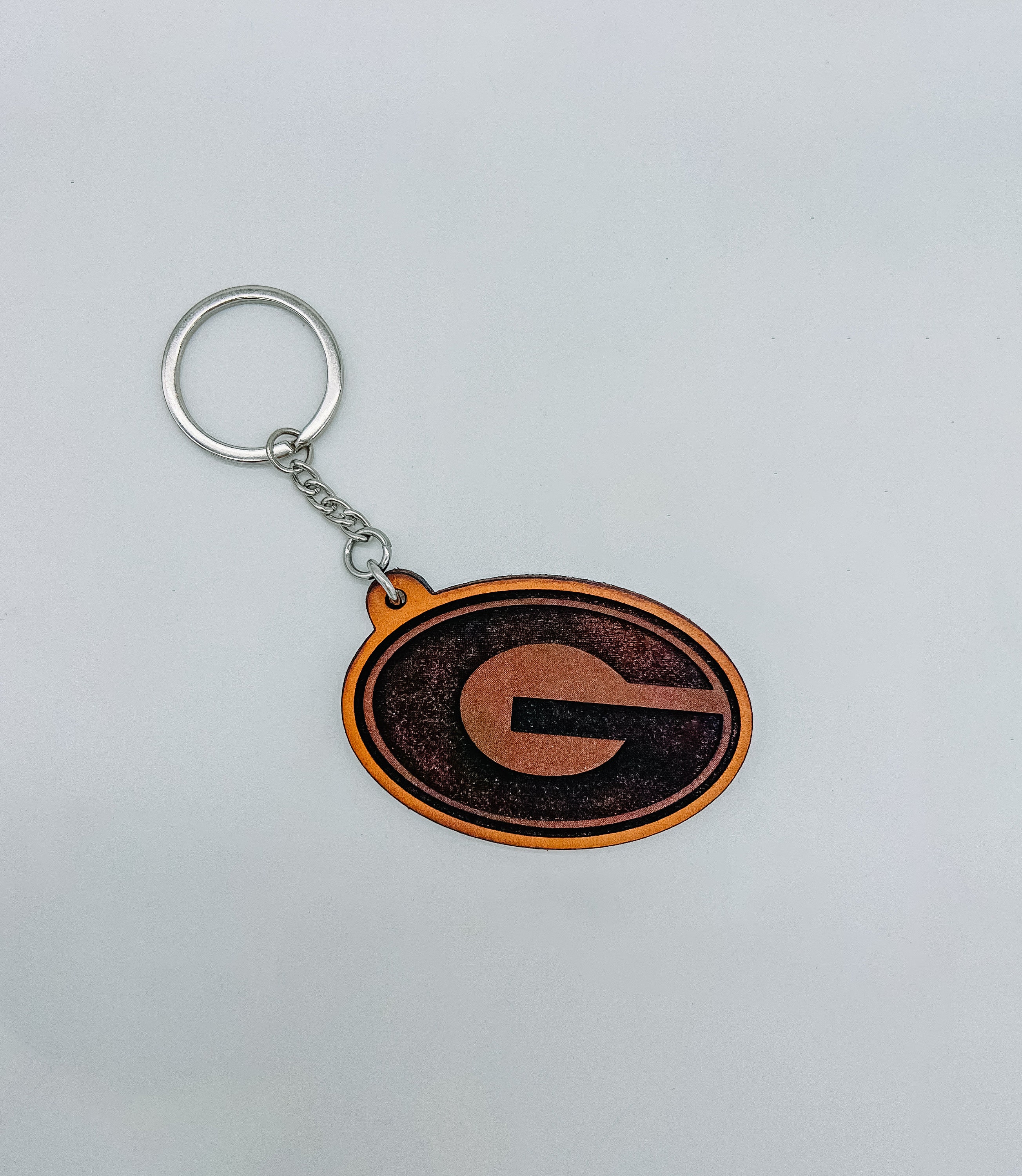 Georgia Bulldogs g Icon Leather Keychain High Quality, Laser-cut Design ...