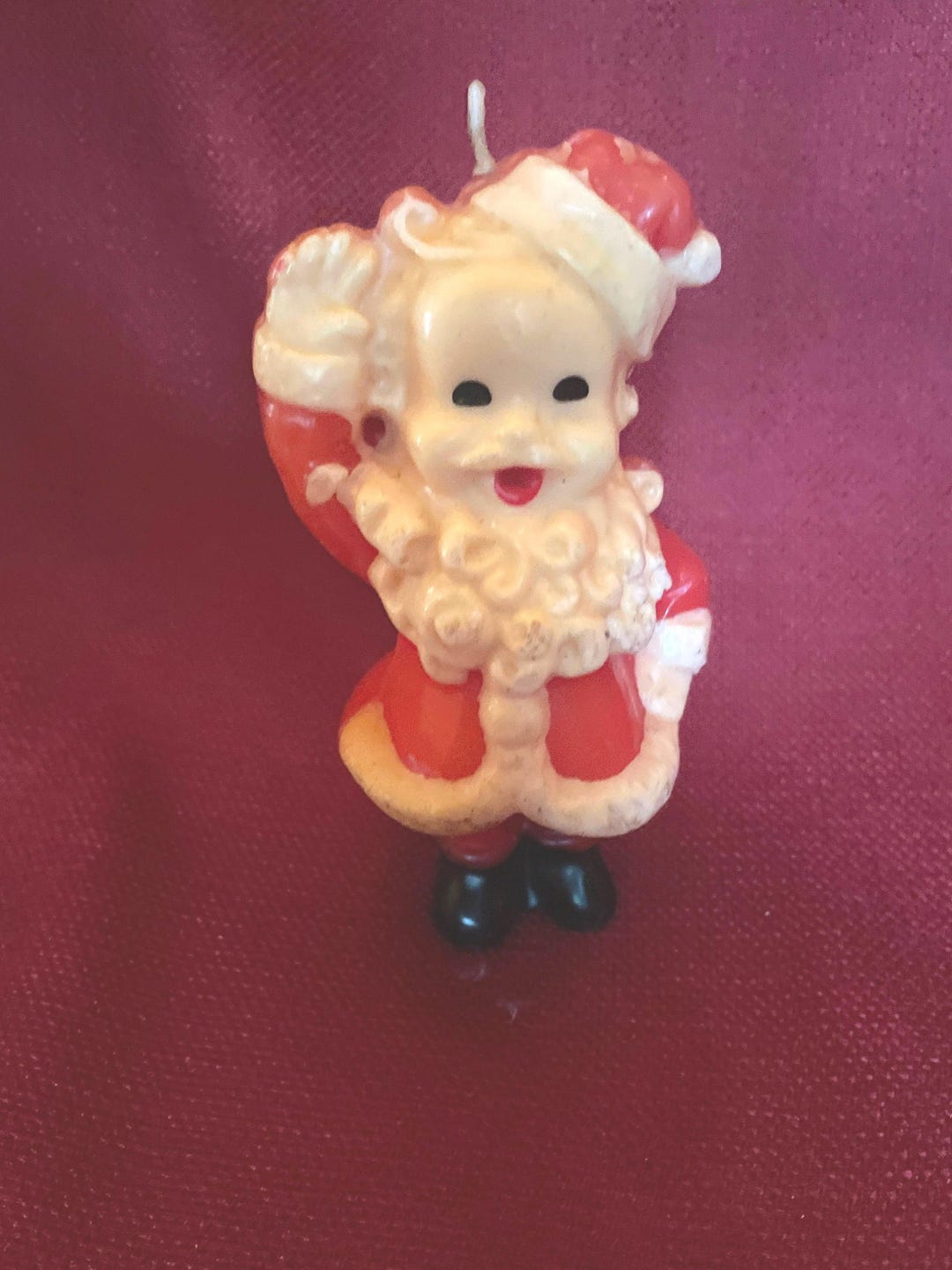 Vintage Santa Candle - Etsy