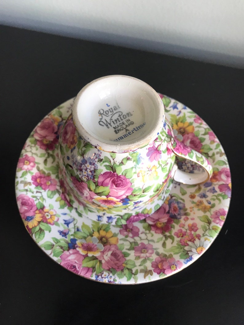 Vintage Royal Winton Grimwades Chintz Ware "summertime" Cup and Saucer ...