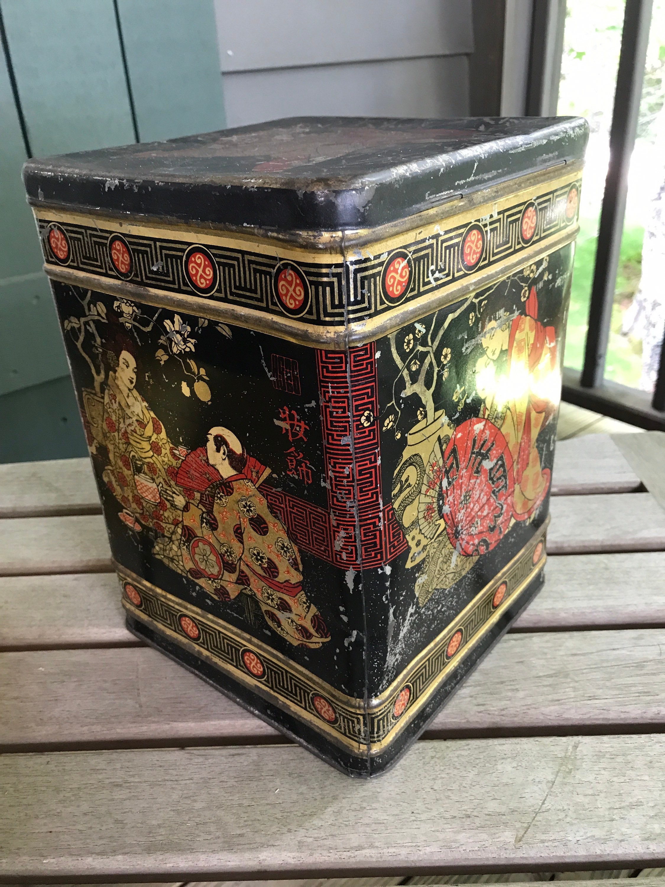 Extra Large Vintage English Tea Canister - Etsy