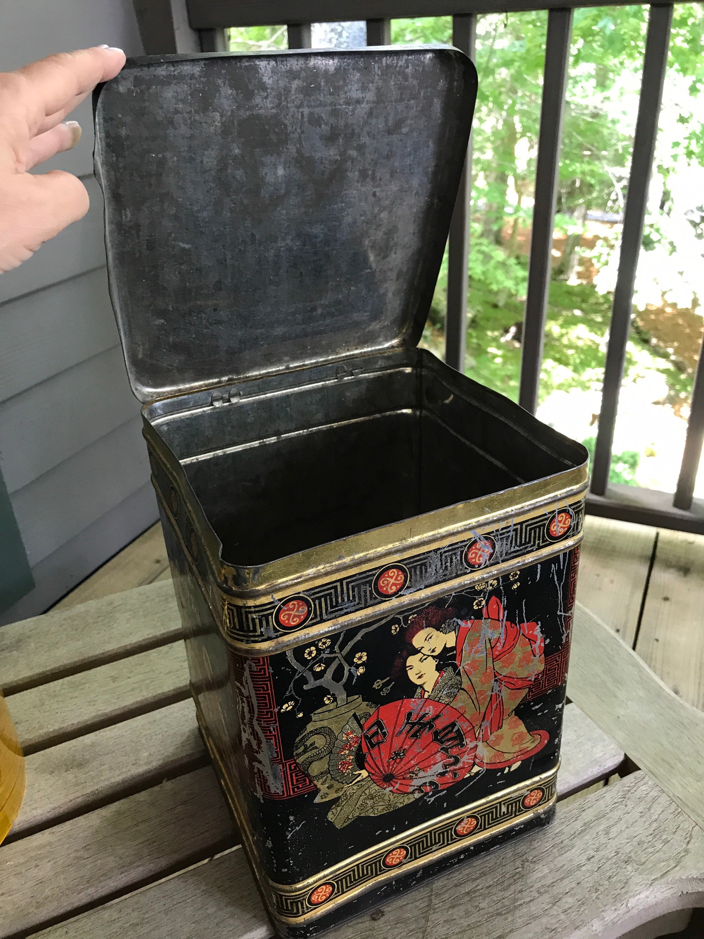 Extra Large Vintage English Tea Canister - Etsy