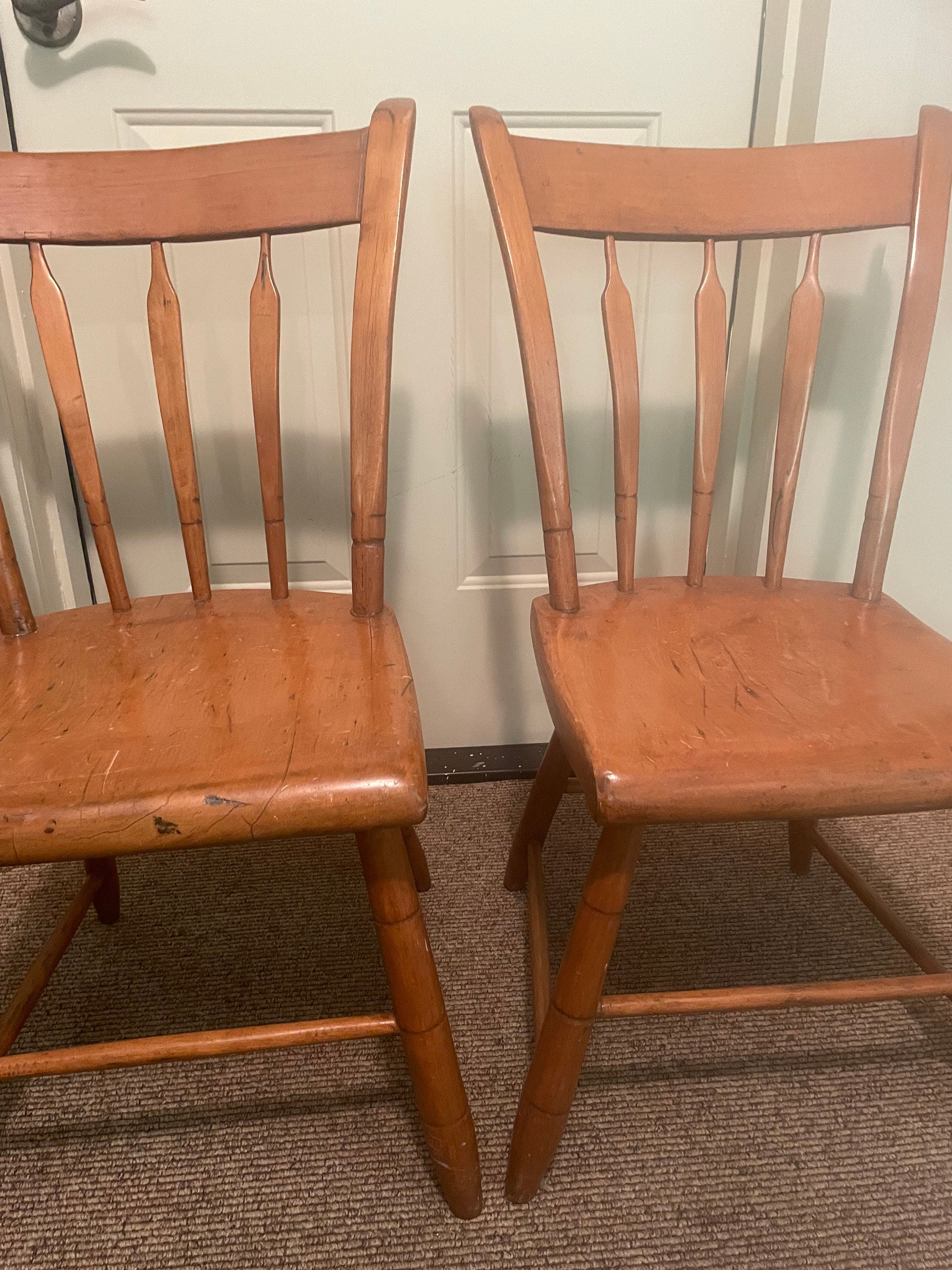Set of Two 19th Century Farmhouse Chairs - Etsy