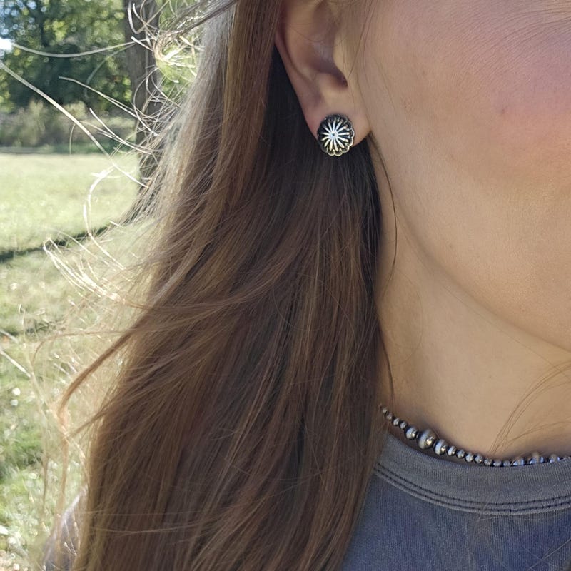 Concho Earrings - Etsy