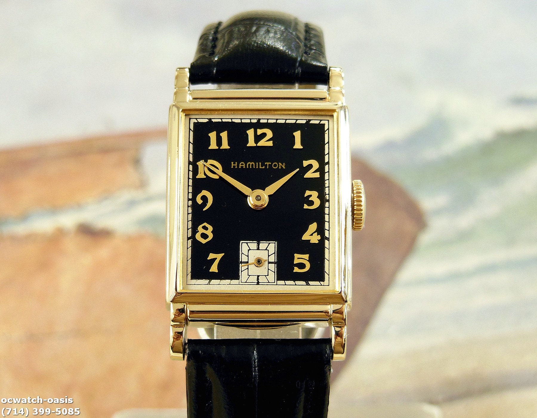 1948 Vintage HAMILTON Eaton, Stunning BLACK Dial, Serviced & Warranty ...