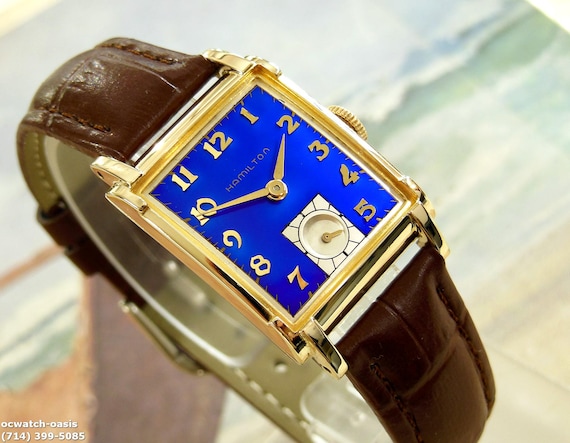 1947 Vintage HAMILTON PERRY, Stunning BLUE Dial, Serv… - Gem