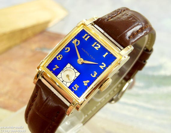 1947 Vintage HAMILTON PERRY, Stunning BLUE Dial, Serv… - Gem