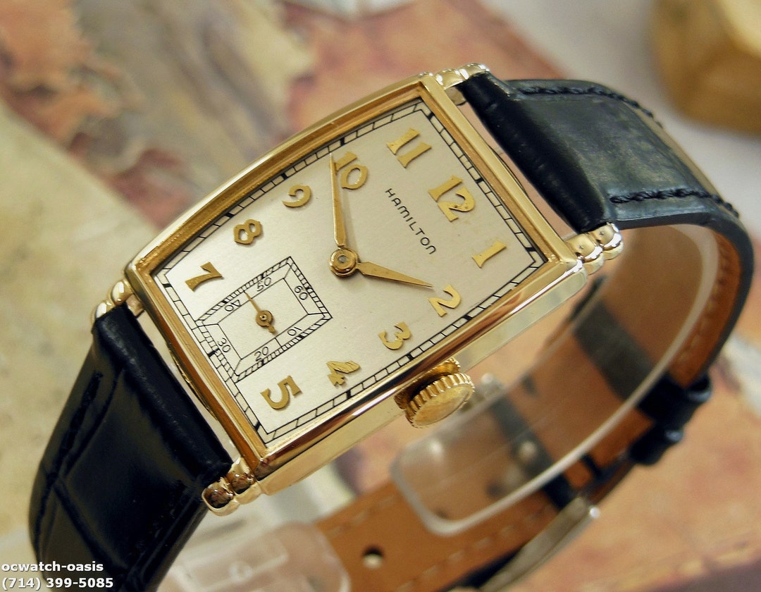 1942 Vintage HAMILTON MYRON, Stunning Silver Dial, Serviced, One Year ...