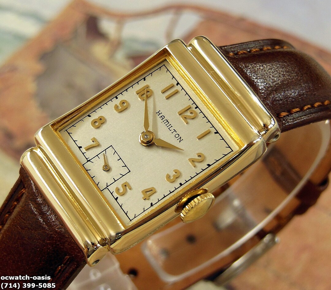 1949 Vintage HAMILTON HAYDEN, Hooded Lugs, Stunning Silver Dial ...