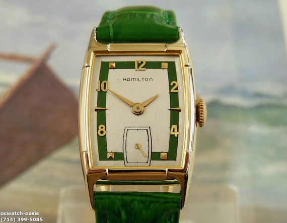 1951 Vintage HAMILTON STUART, Stunning 2 Tone Silver/… - Gem