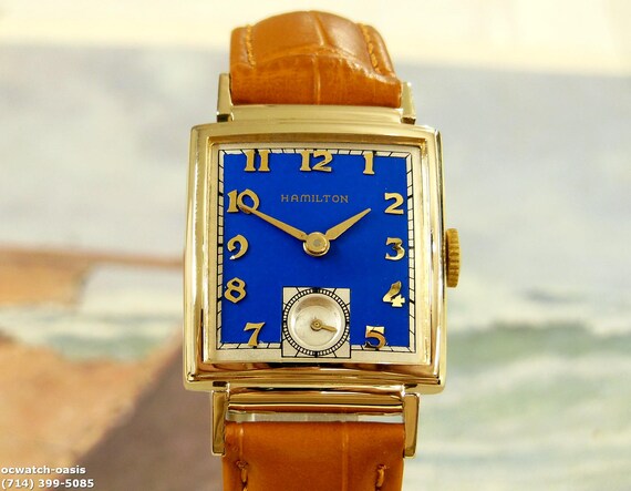 Vintage 1941 HAMILTON ROSS, Stunning BLUE Dial, Servi… - Gem