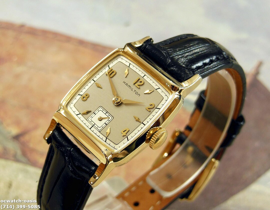 1951 Vintage HAMILTON EMERY, Stunning SILVER Dial, Serviced & Warranty ...