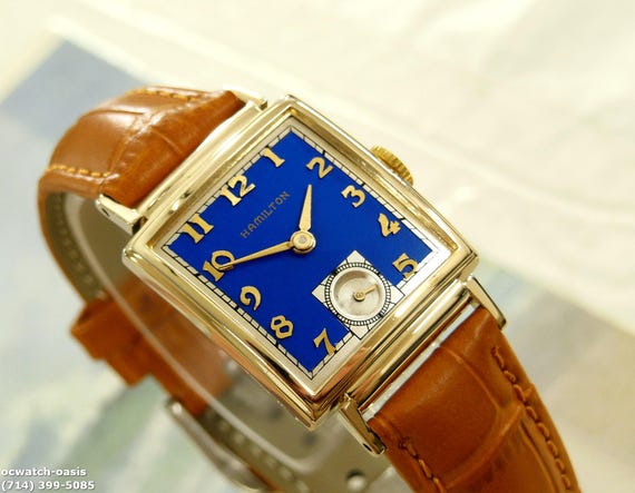 Vintage 1941 HAMILTON ROSS, Stunning BLUE Dial, Servi… - Gem