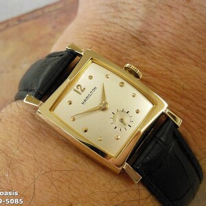 1950'S Vintage HAMILTON RUSSELL, Stunning Silver Dial, Serviced With ...