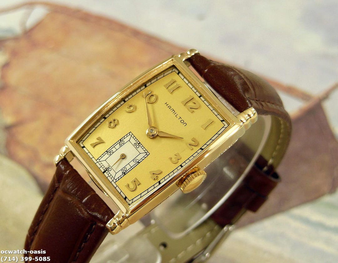 1946 Vintage HAMILTON MYRON, Stunning Champagne Dial, Serviced, One ...