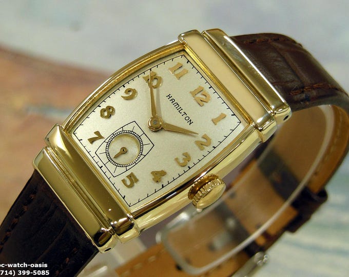 1952 Vintage HAMILTON FOSTER, Stunning SILVER Dial, Serviced & Warranty ...